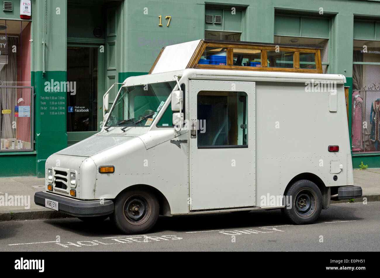 A homemade van cobbled together from various parts of other vehicles ...