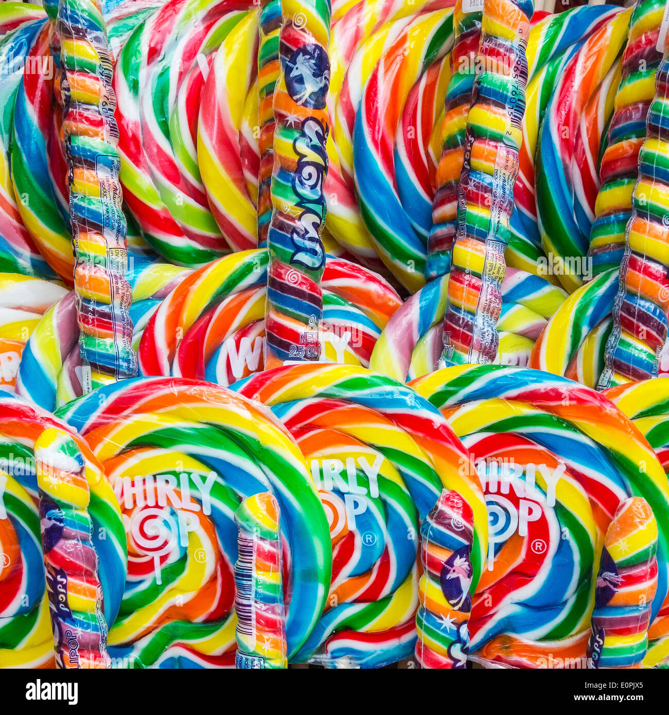 Multi Coloured Lollypops Sweets Sweet Shop Candy Candies Stock Photo ...