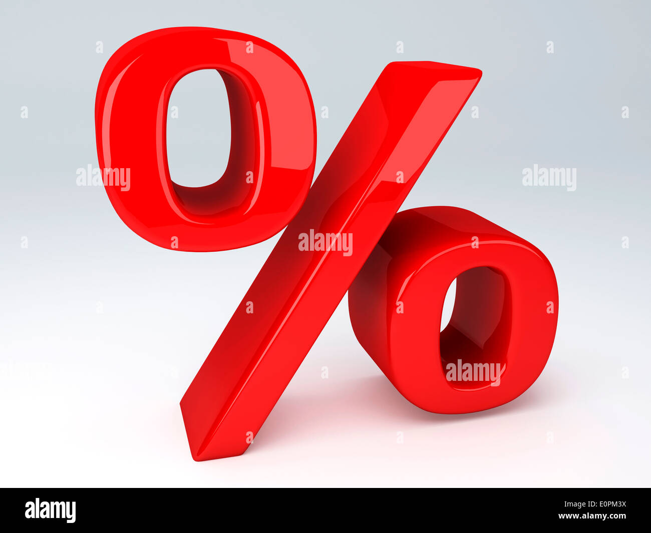 image of red percent sign 3d illustration. isolated white Stock Photo ...