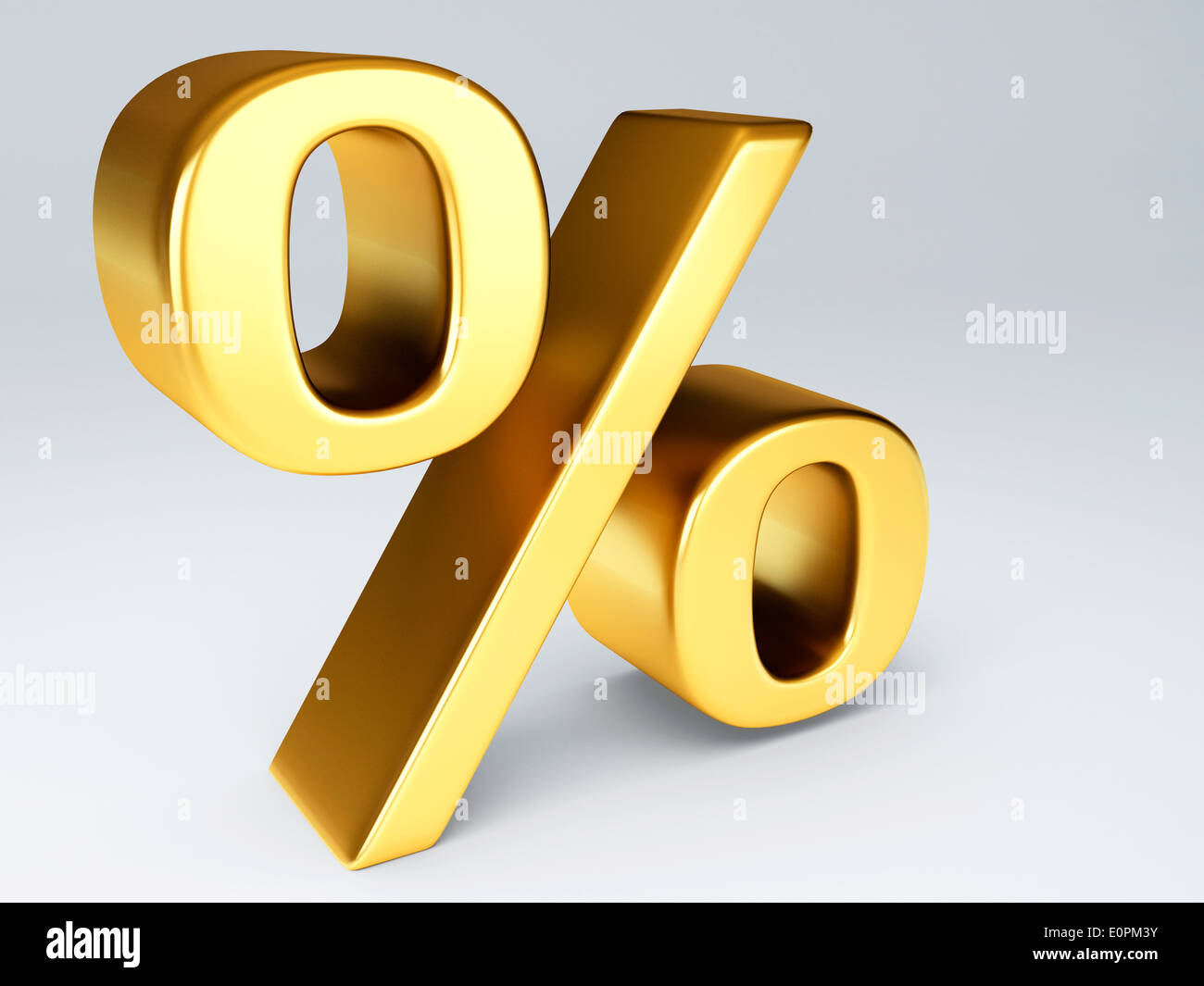 image of gold percent sign 3d illustration. isolated white Stock Photo ...