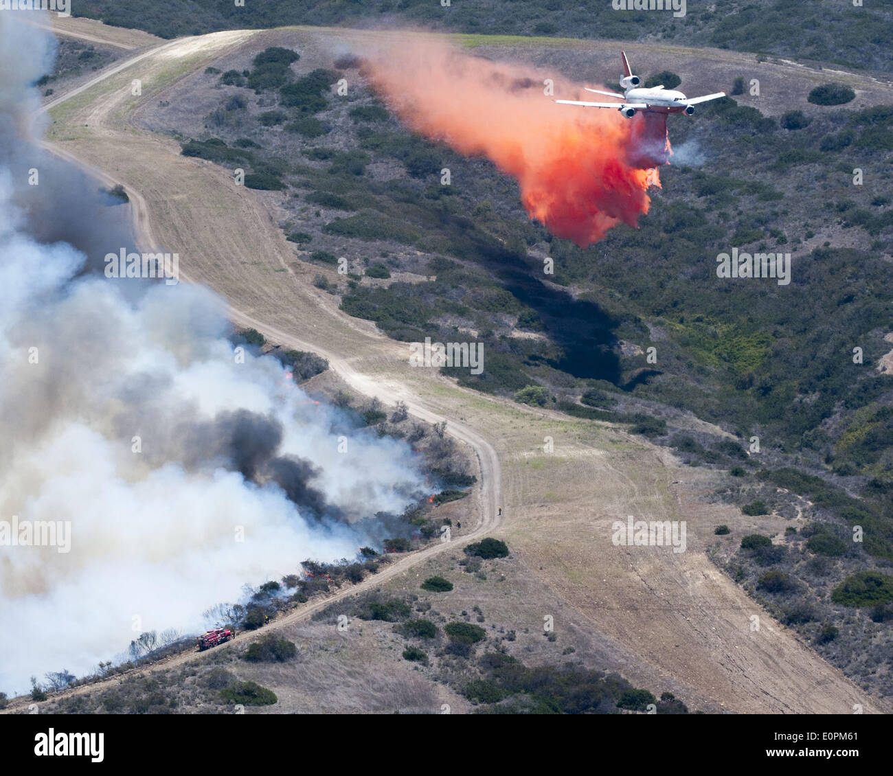 May 16, 2014 - San Clemente, California, U.S - A spotter plane leads a ...