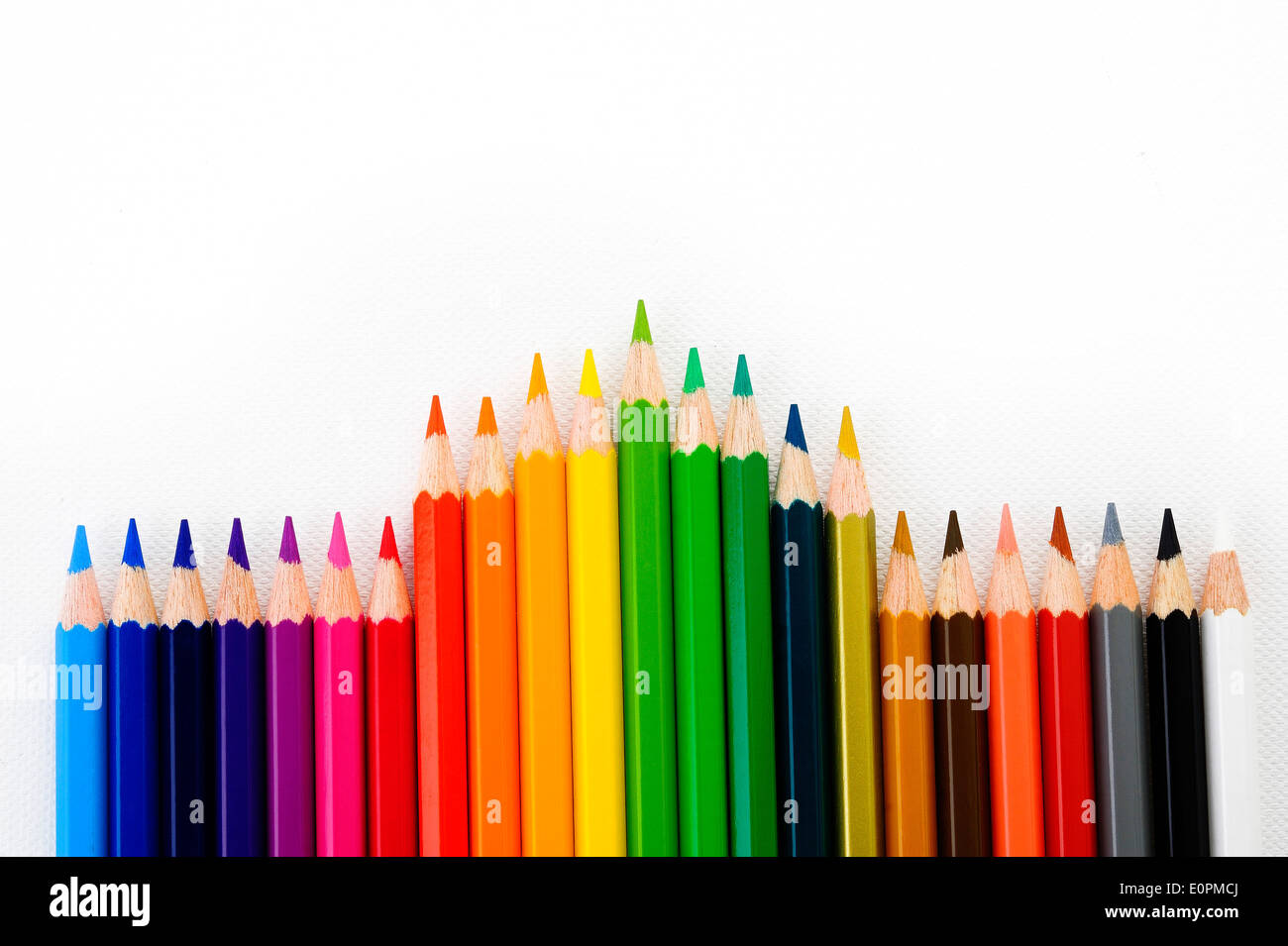 color pencil on white background Stock Photo - Alamy