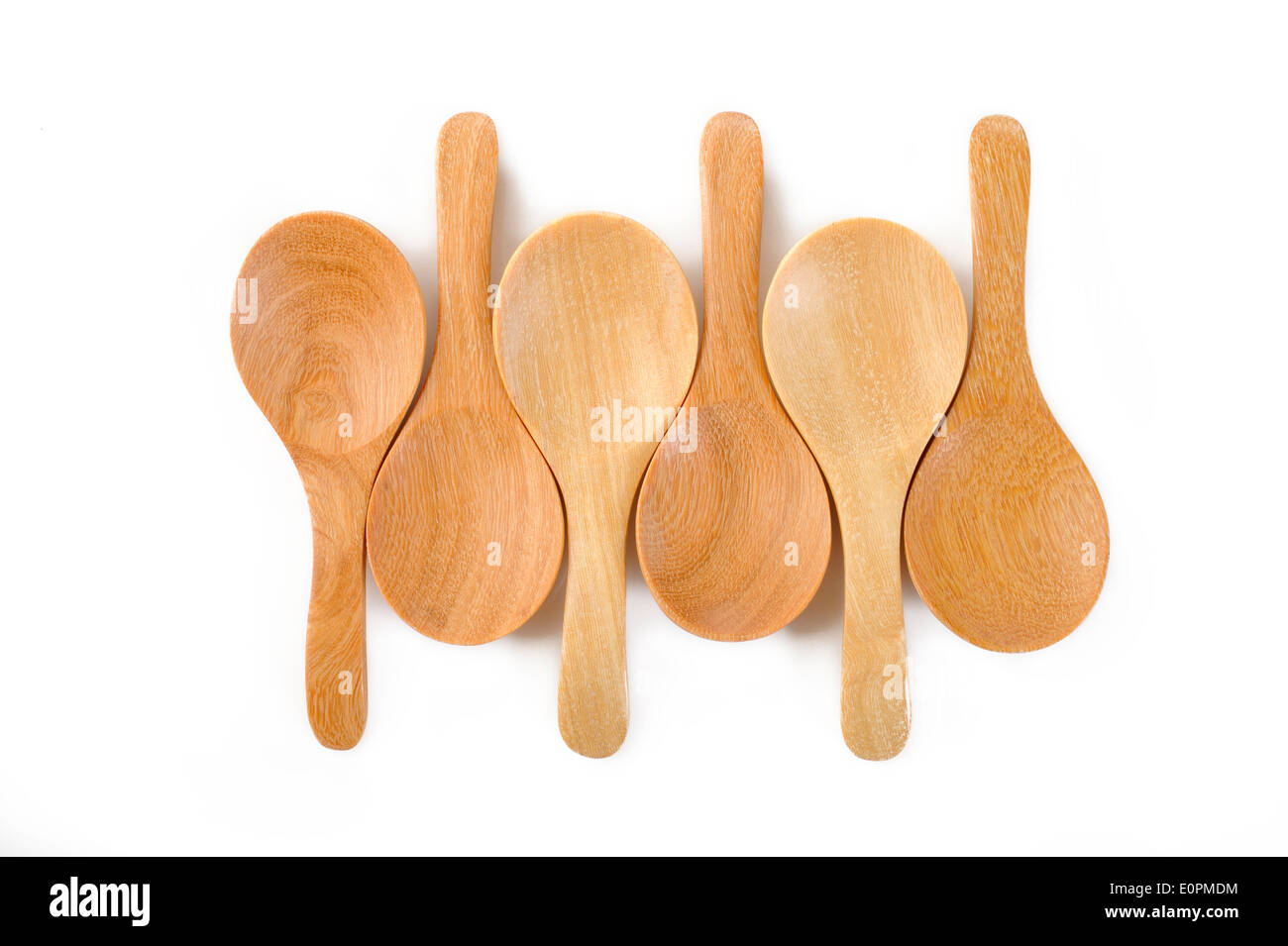 Wooden spoon on white background Stock Photo - Alamy