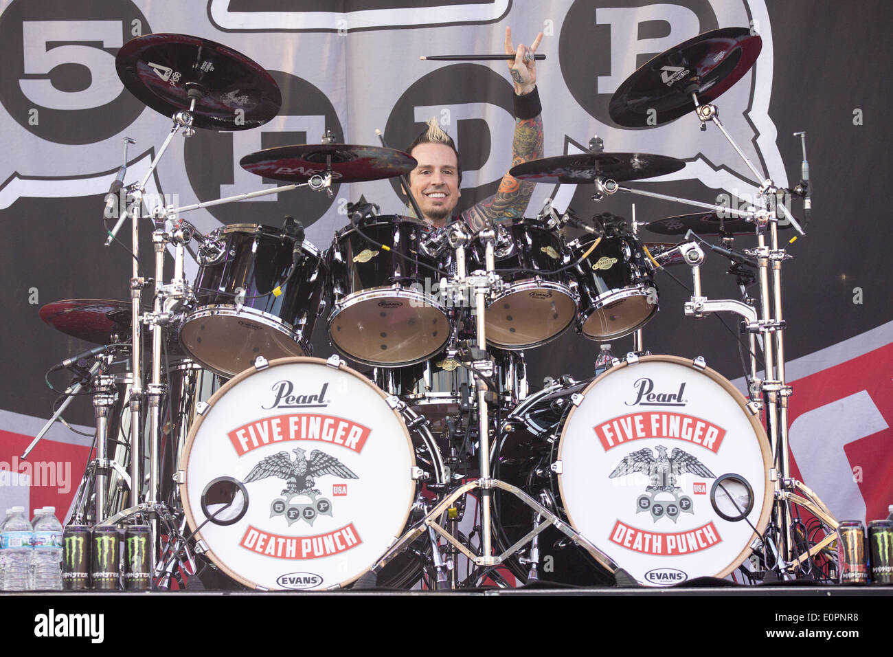 Columbus, Ohio, USA. 18th May, 2014. Drummer JEREMY SPENCER of Five ...