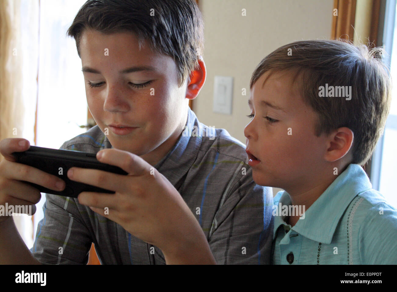 Children and Technology Stock Photo - Alamy