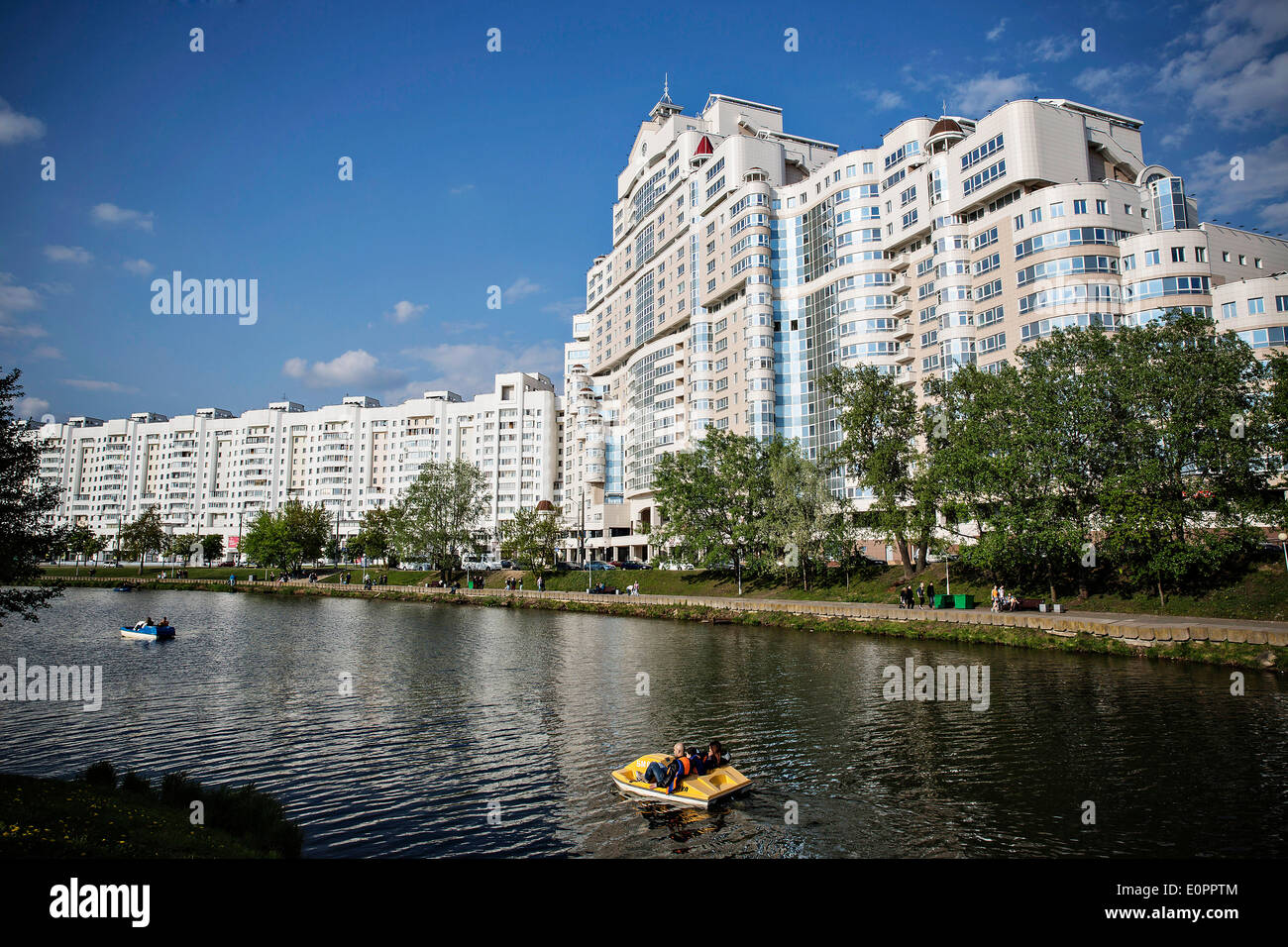 View of the streets and places of interest in center of Minsk, Belarus ...