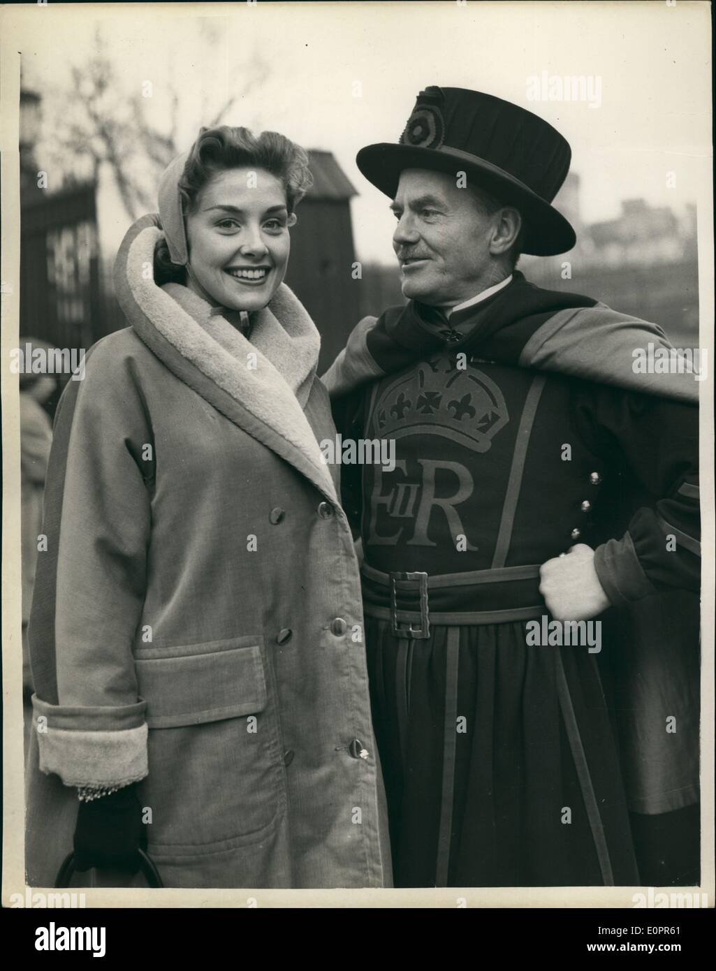 Nov. 11, 1956 - Miss America 1957 visits the Tower: 19-year old Marian ...