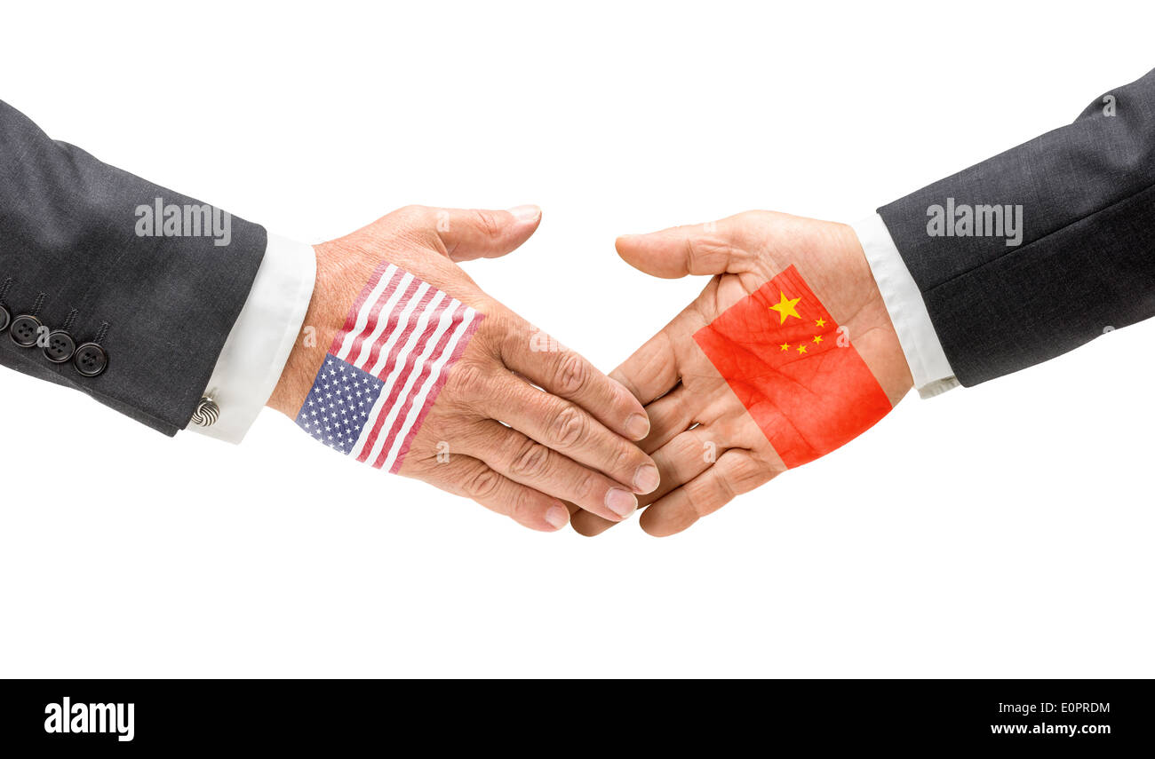 China america handshake hi-res stock photography and images - Alamy