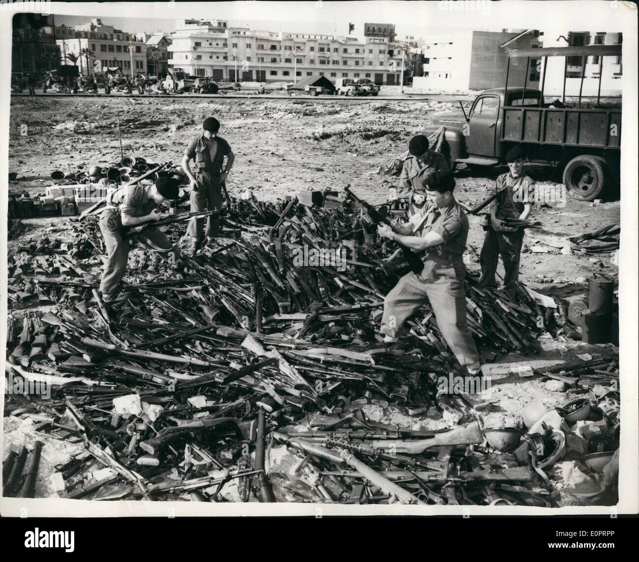 Nov. 11, 1956 - Latest scenes from Port Said. Captured Egyptian arms ...