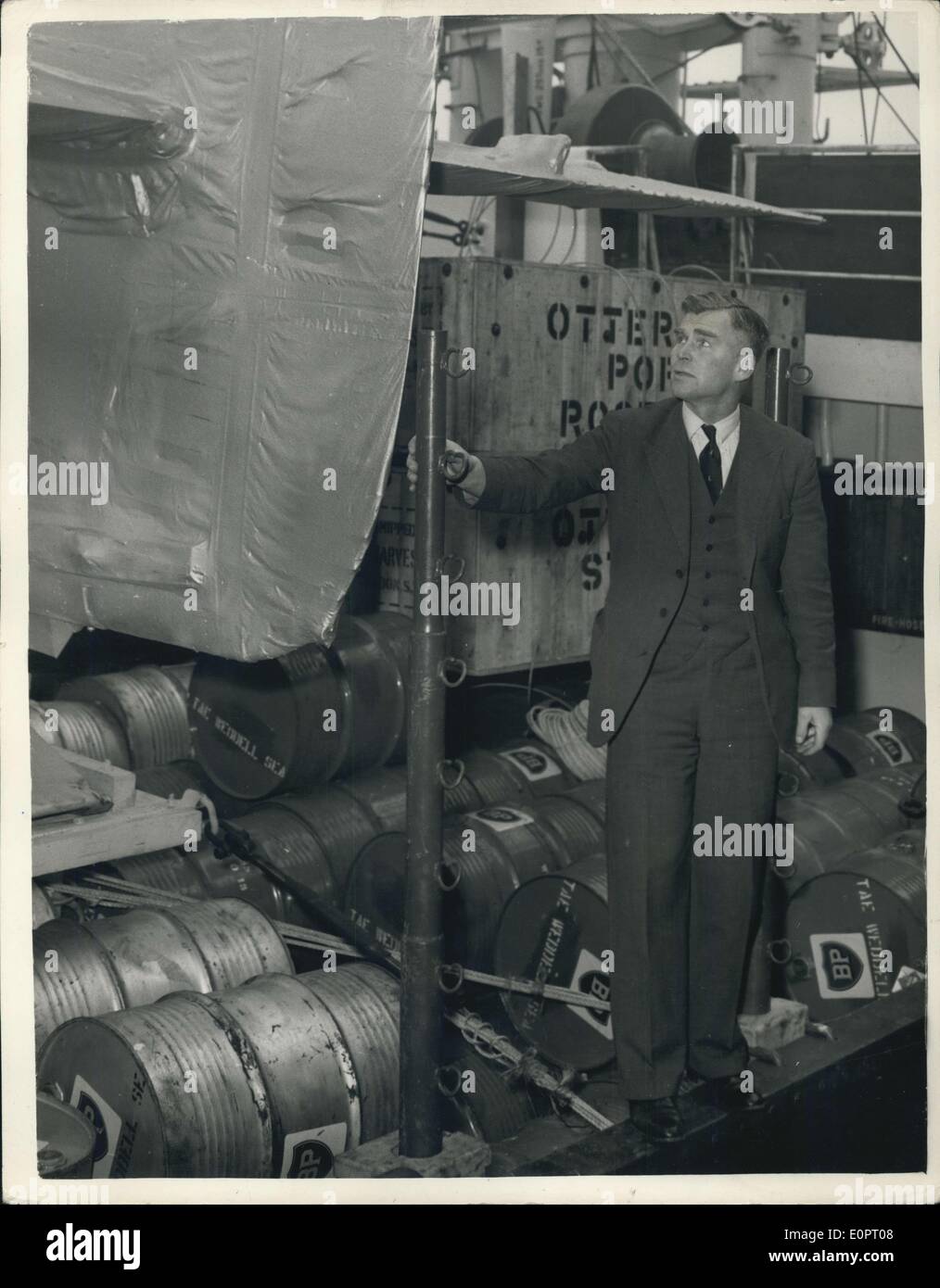 Nov. 15, 1956 - The Magga Dan leaves today for the Antarctic: The motor ...