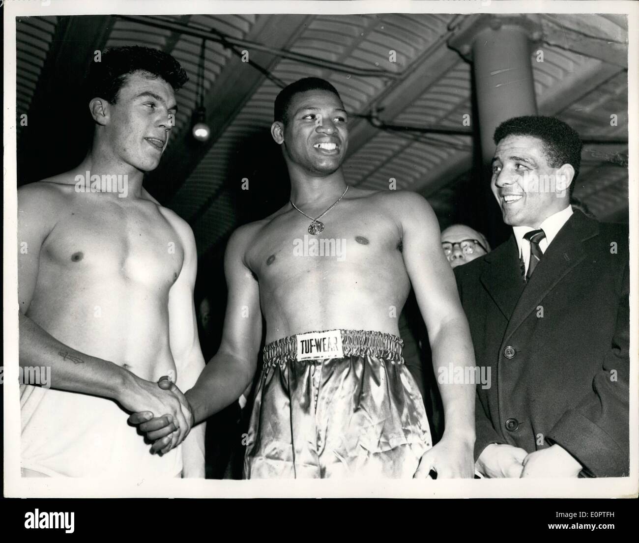 Dec. 12, 1956 - Weigh in for International Boxing Contest, Nino Valdes ...