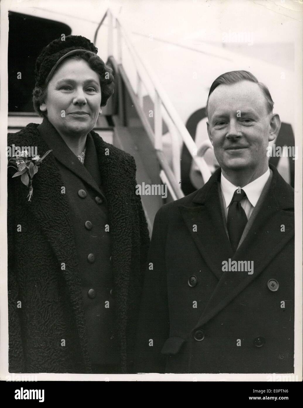 Feb. 19, 1957 - New British Ambassador to Russia-Leaves for Moscow. Sir ...