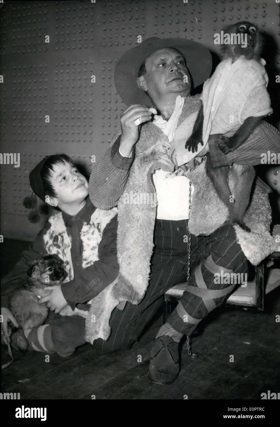 Dec. 28, 1956 - Raymond Souplex Holds ''Jolicoeur'' and Rodolphe with ...