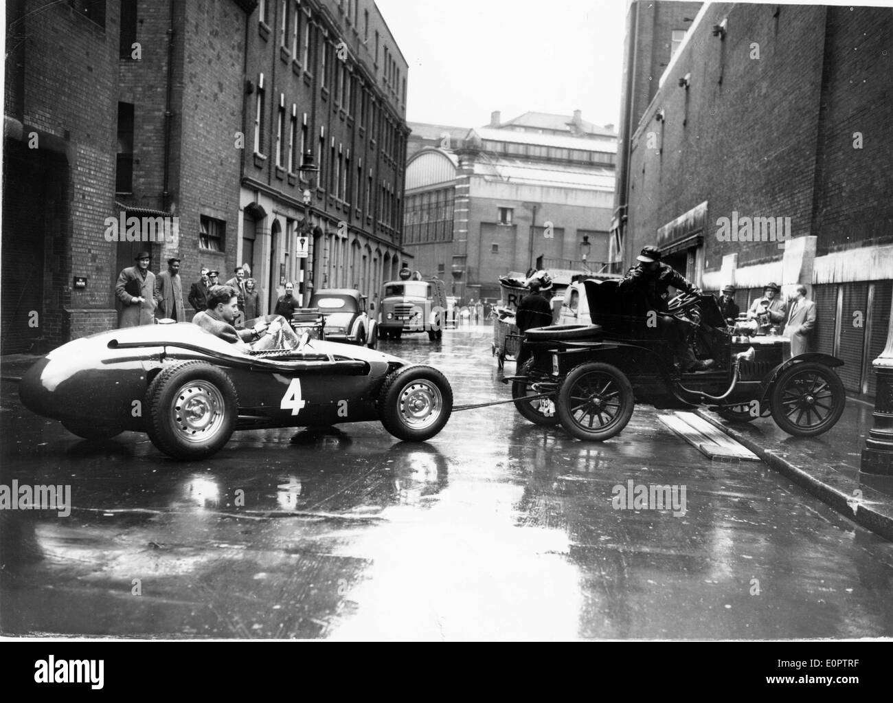 Dec 28, 1956; London, UK; The racing driver RON FLOCKHART seated in a ...
