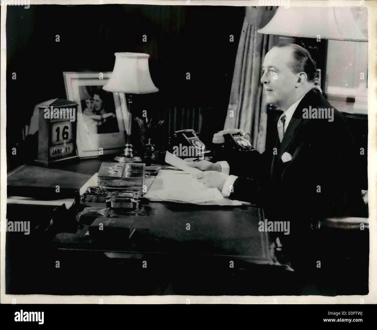 Jan. 01, 1957 - New Chancellor of Exchequer. Mr. Peter Thorneycroft at ...