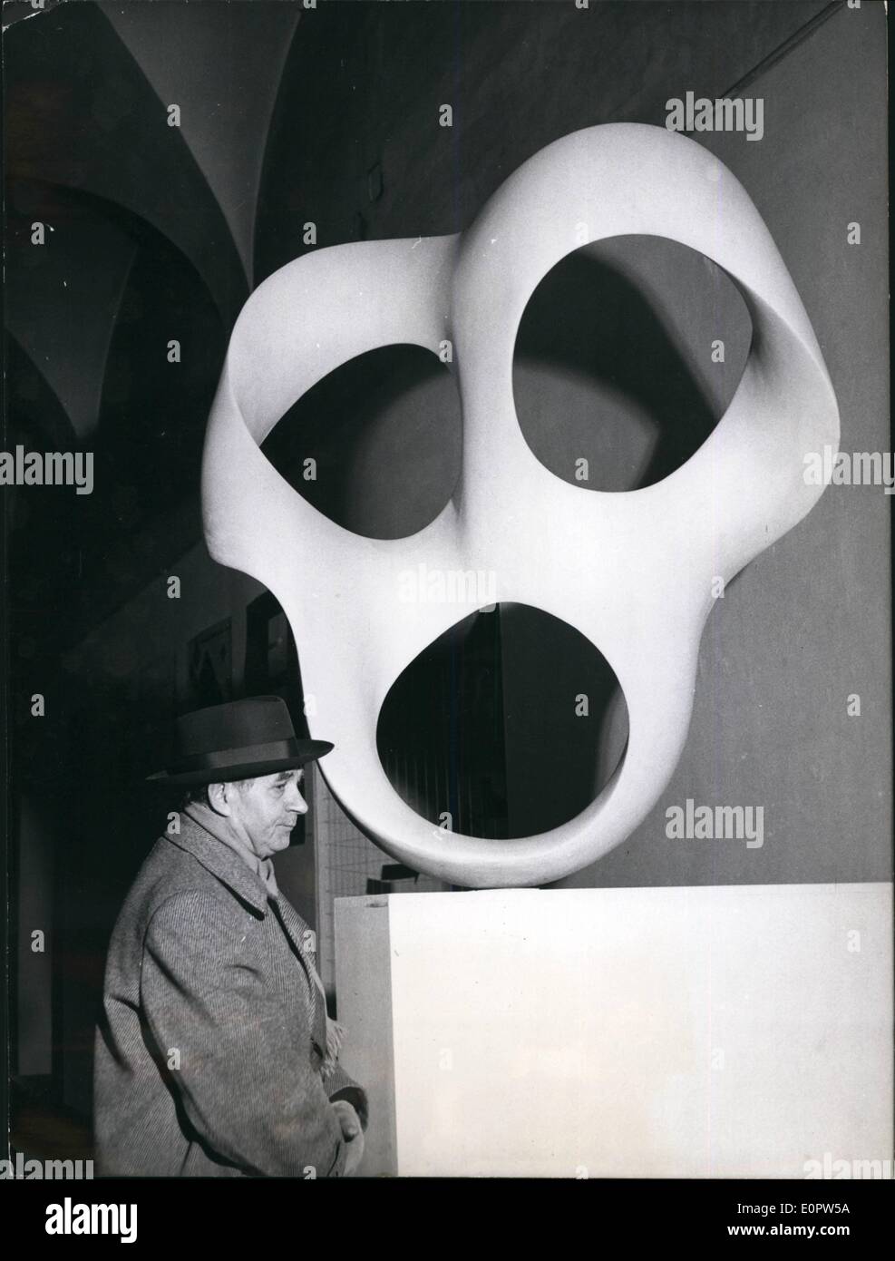 Jan. 01, 1957 - Max Bill Exhibition in Munich: Photo Shows ''Endless ...