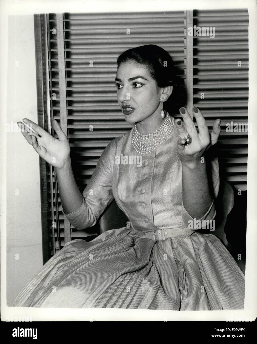 Jan. 01, 1957 - Madame Maria Callas arrives in London: Madame Maria ...
