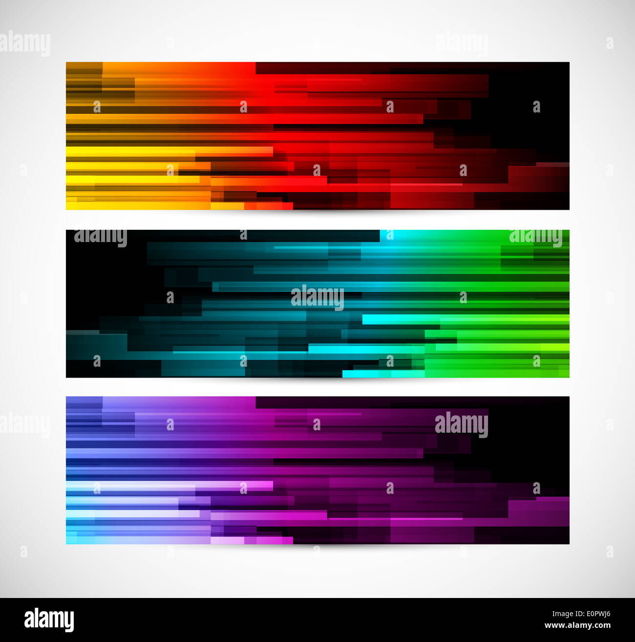 Set lined banners hi-res stock photography and images - Alamy