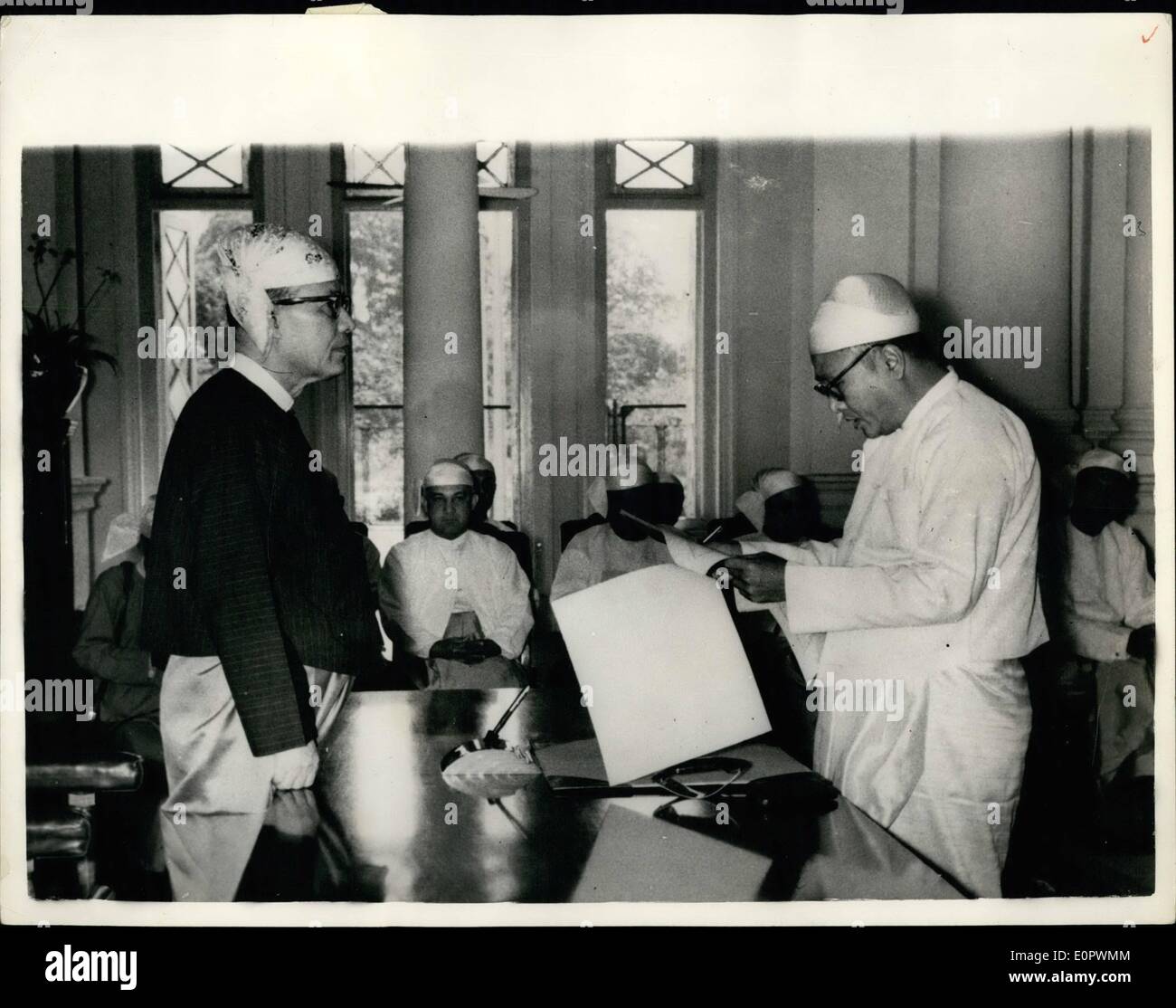 Mar. 03, 1957 - Thakin Nu - Elected Prime Minister - Takes Oath Of ...