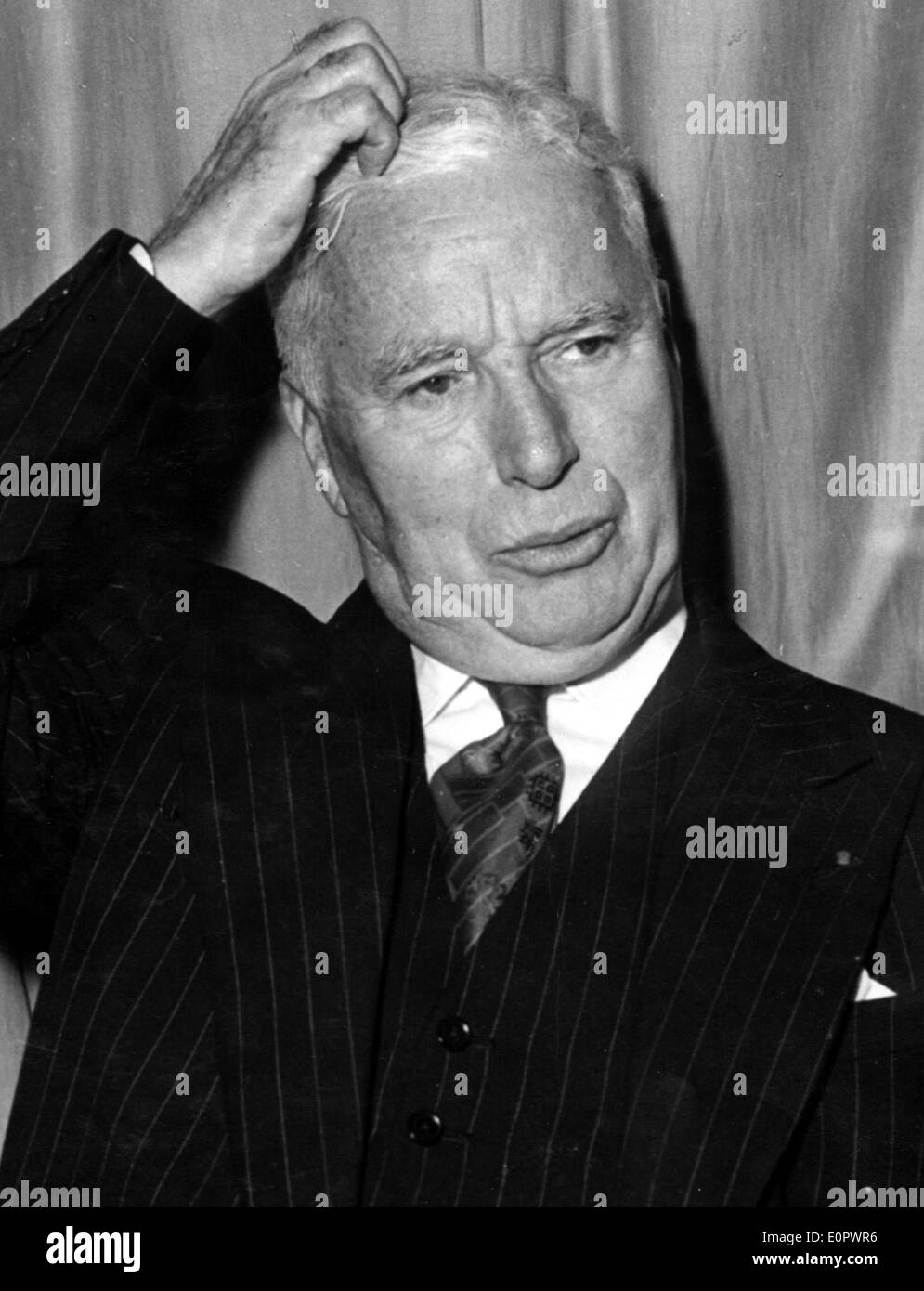 Actor Charlie Chaplin in his later years Stock Photo - Alamy