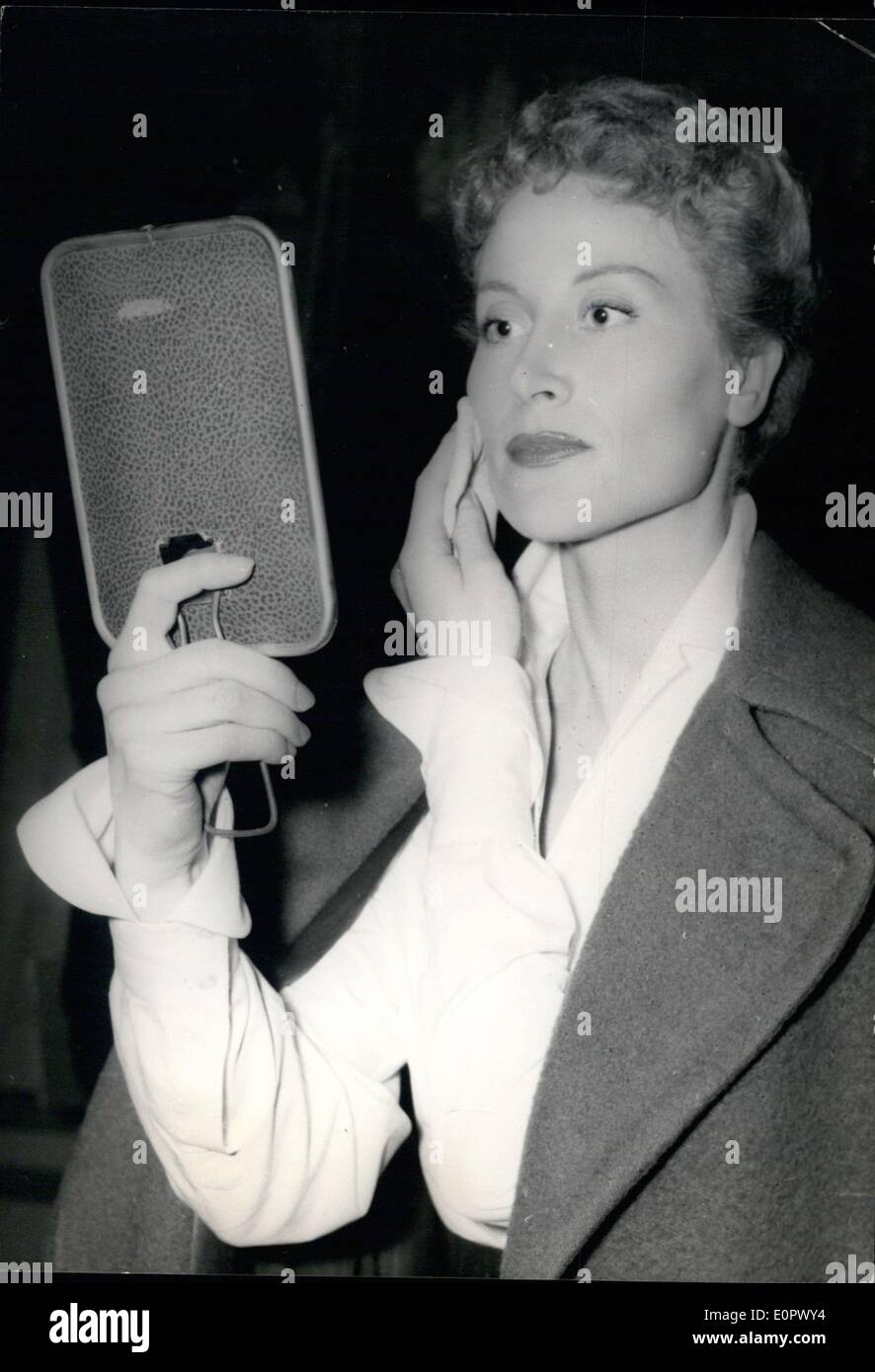 Mar. 04, 1957 - Helene Roussel Actress Touches Up Makeup Film ...