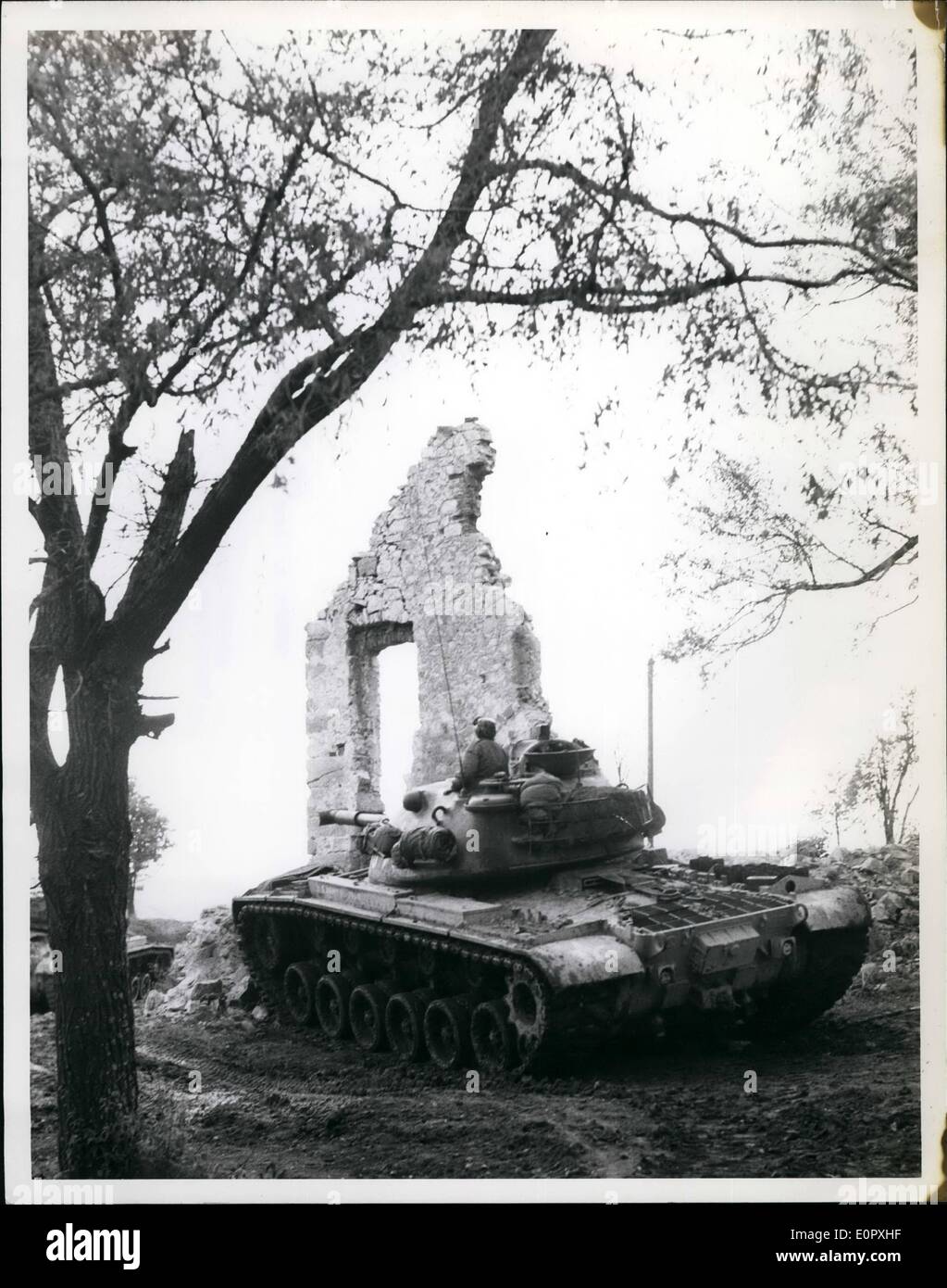 Apr. 04, 1957 - A look at West Germany; American tanks advance during a ...