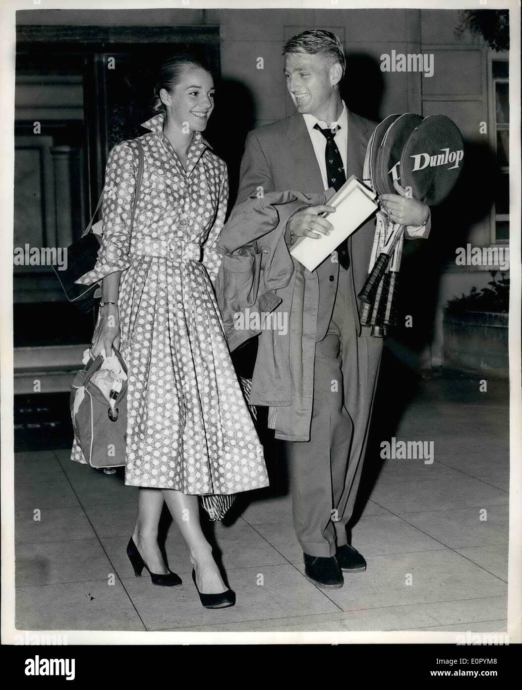 Jul. 07, 1957 - Lew Hoad - Wimbledon champion leaves for New York.. He ...