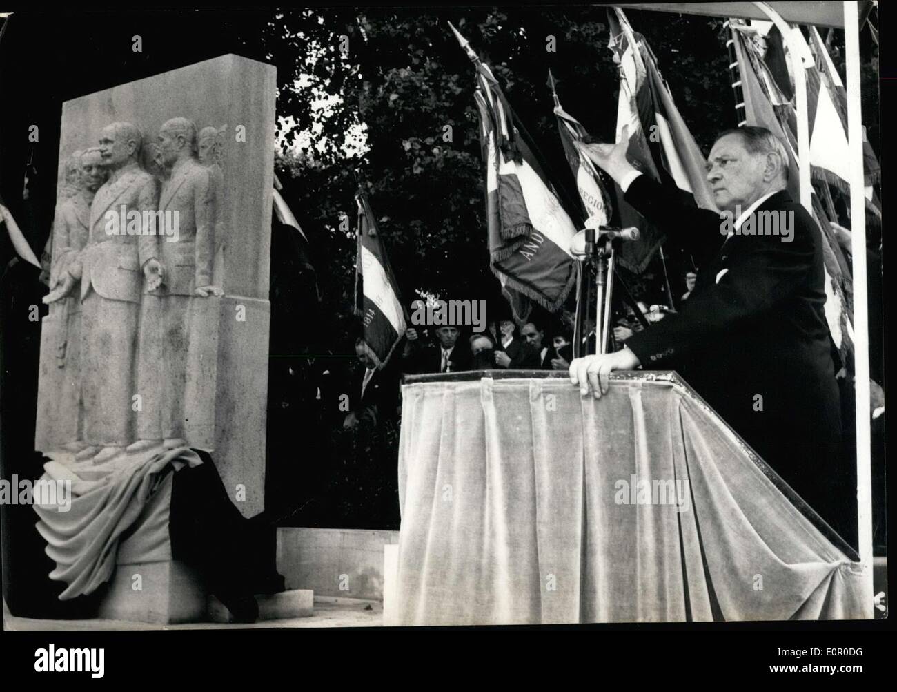 Jul. 18, 1957 - President Rene Coty Dedicates Colonel Picot Monument ...