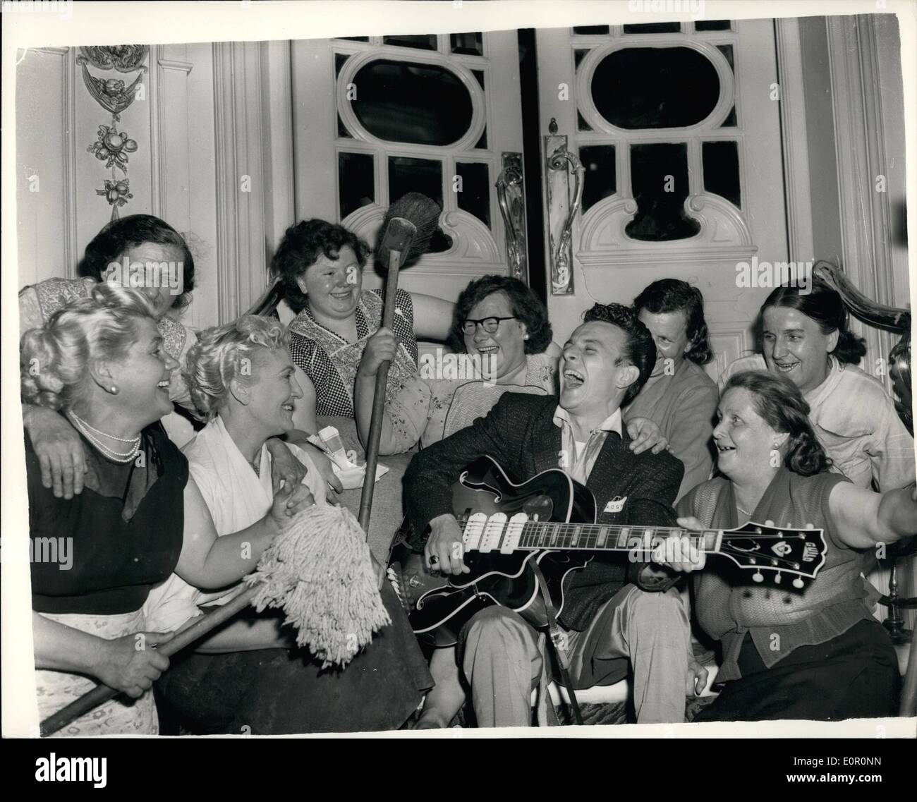 Aug. 08, 1957 - Charlie Gracie Rehearses For His Opening Night At The ...
