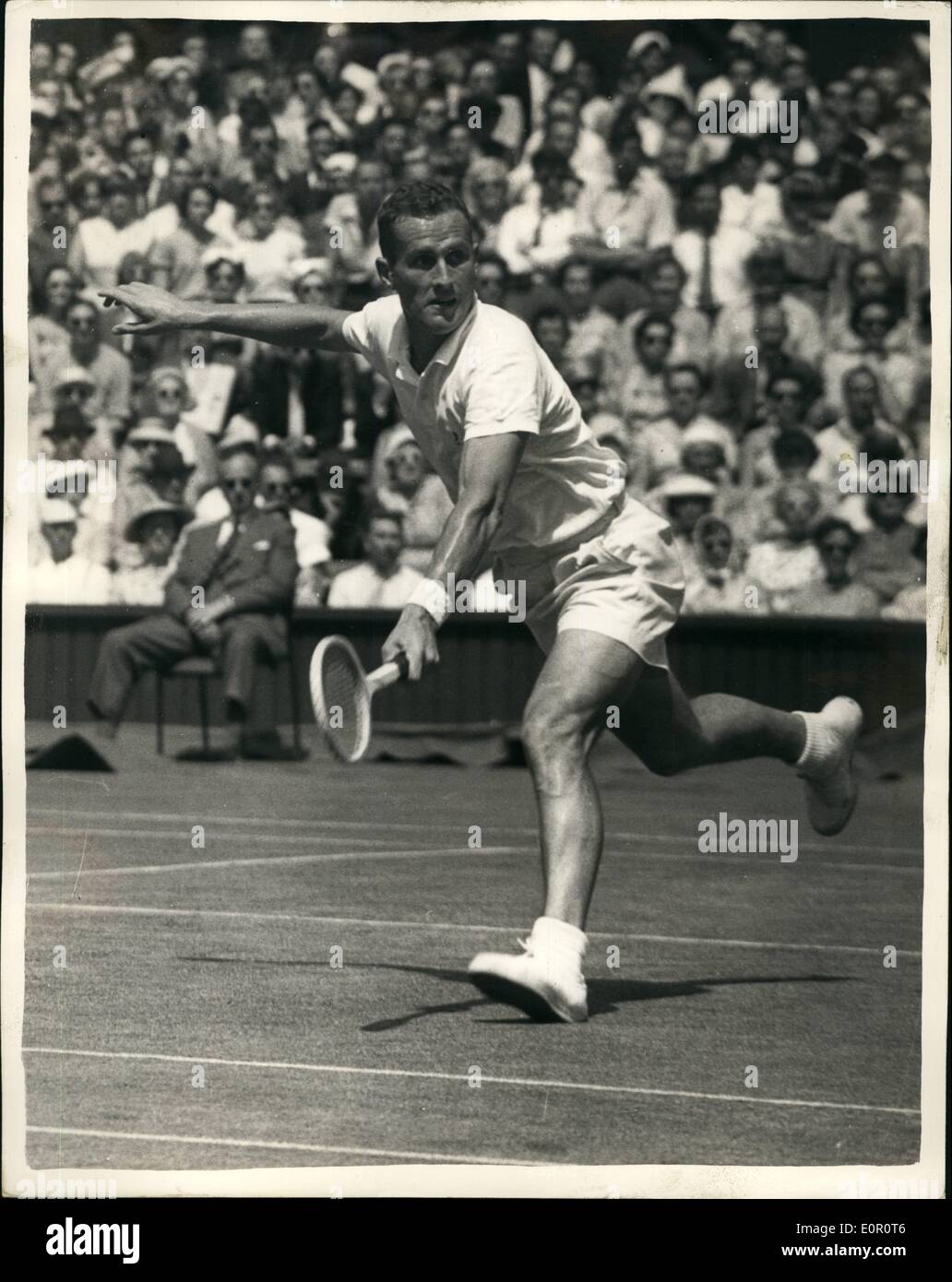 Jun. 06, 1957 - Tennis At Wimbledon - Fourth Day - N.A. Fraser V. M.G ...