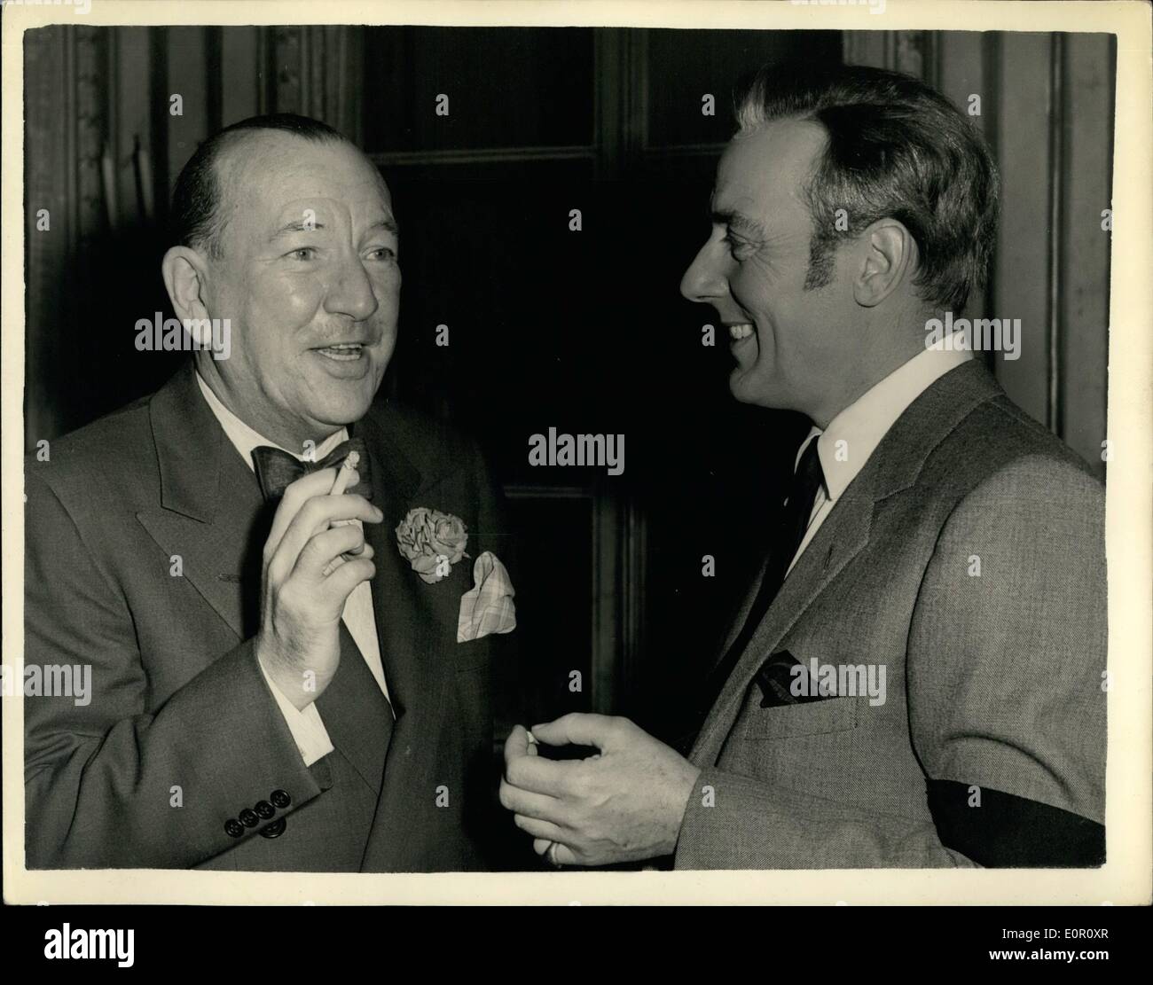 Jun. 06, 1957 - Noel Coward lends helping band to Micheal Wilding is ...