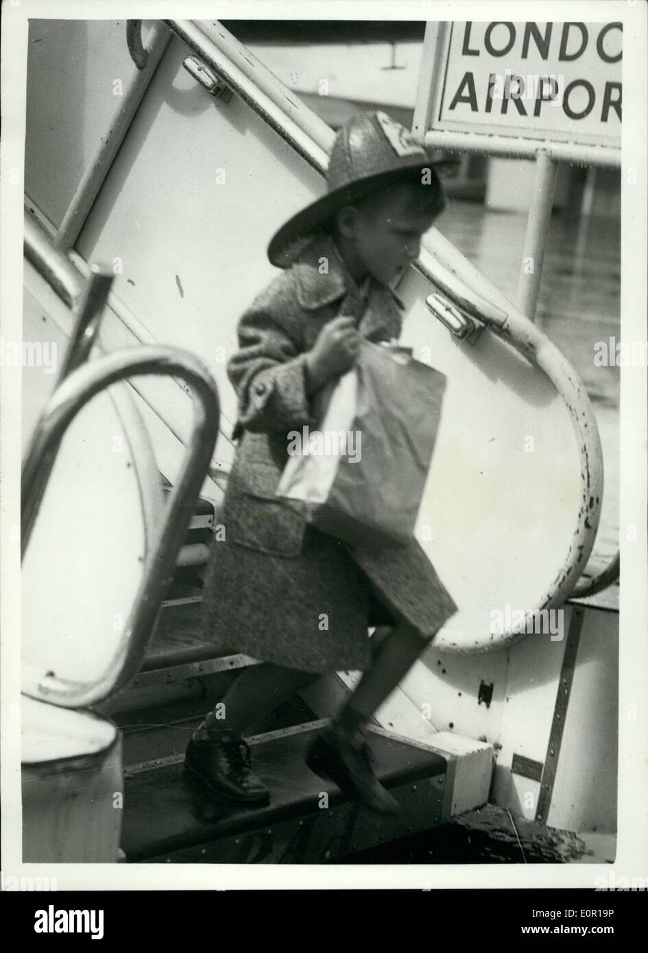 Aug. 08, 1957 - Five year old orphan son of Robert Newton arrives in ...