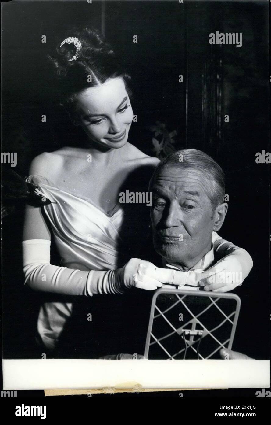 Aug. 21, 1957 - slie Caron and Maurice Chevalier co-starring in ''sigi ...
