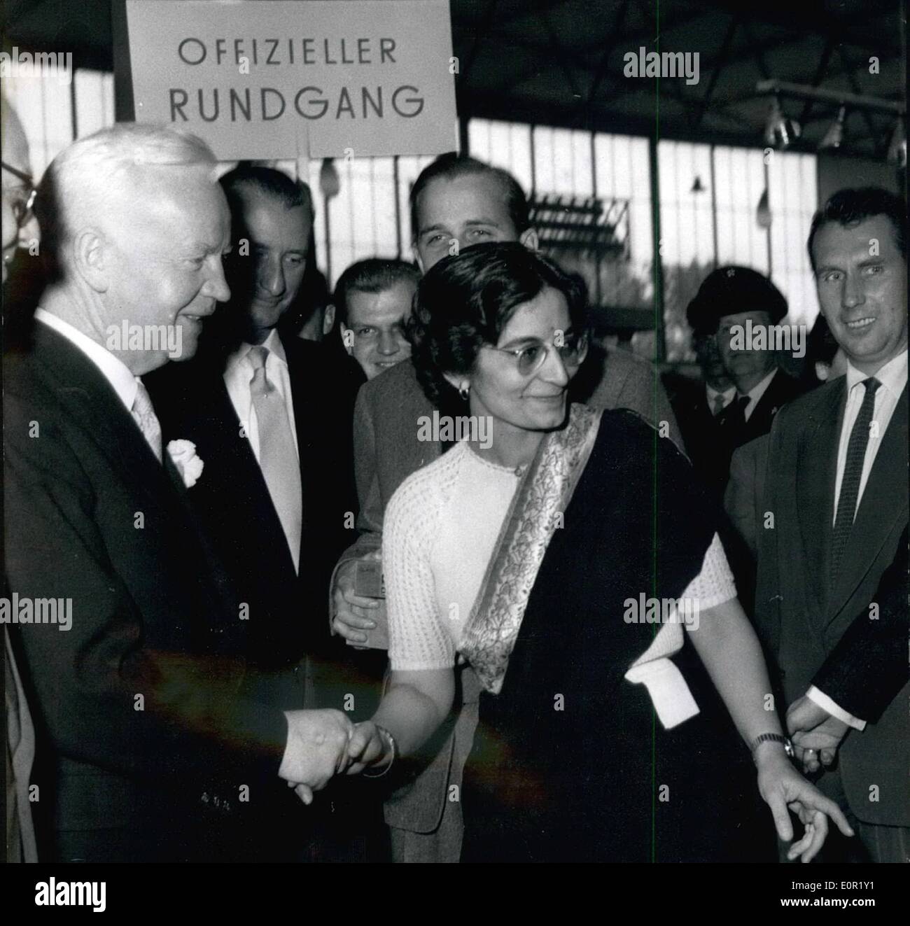 Sep. 09, 1957 - Opening of the Angua in Cologne: The Germany secretary ...