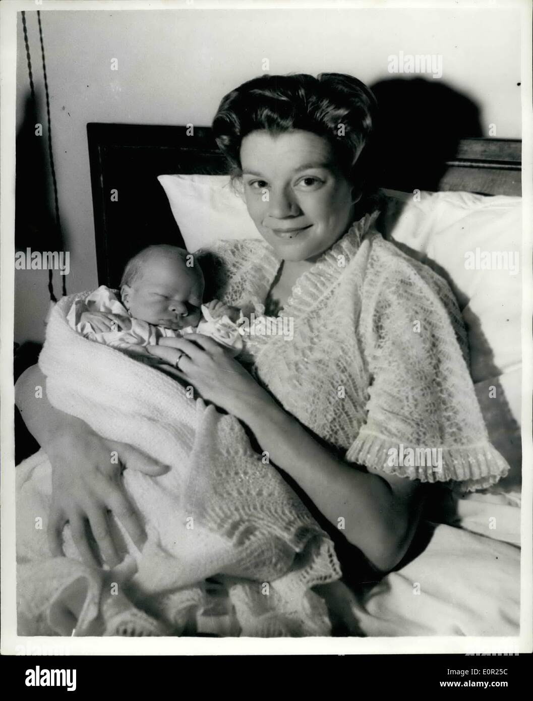 Oct. 10, 1957 - Mrs. Basil Ferranti With Her Newly Born Baby Son. Photo ...