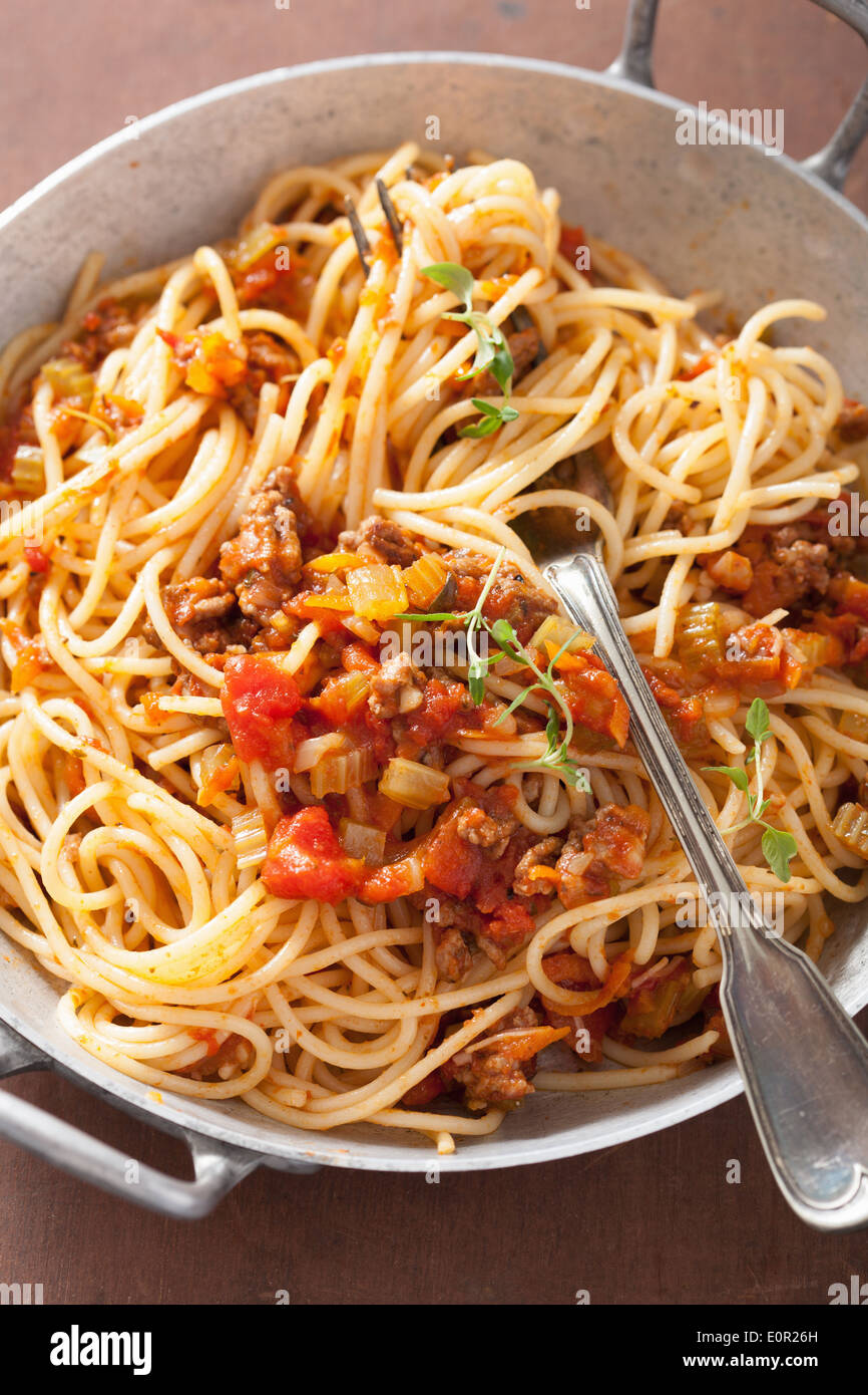 Cooking spaghetti bolognese hi-res stock photography and images - Alamy