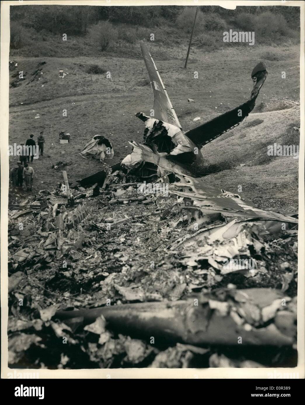 Nov. 11, 1957 - Forty-Three die in Flying Boat Crash. Examining Wrecked ...