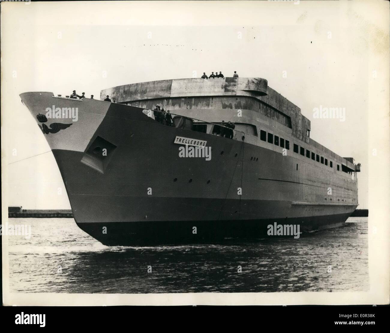 Nov. 11, 1957 - Swedish Railway Ferry Boat Launched At Elsinore Largest ...