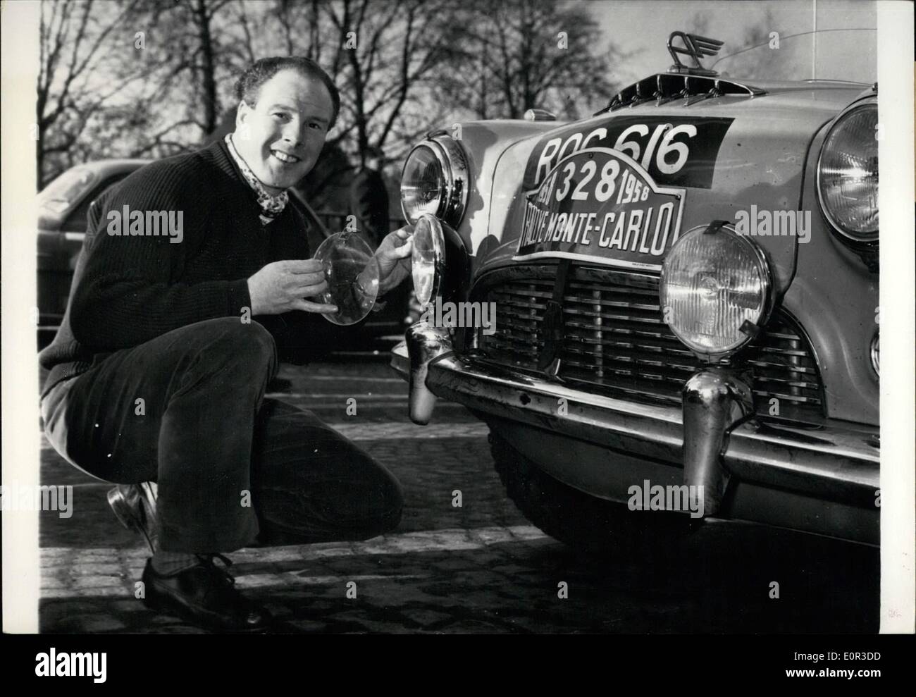 Jan. 01, 1958 - Monte-Carlo Rally. Photo shows Reg Harris, the famous ...
