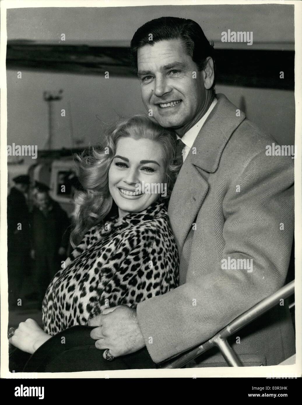 Nov. 11, 1957 - Anita Ekberg and Anthony Steele Arrive: Anita Ekberg ...