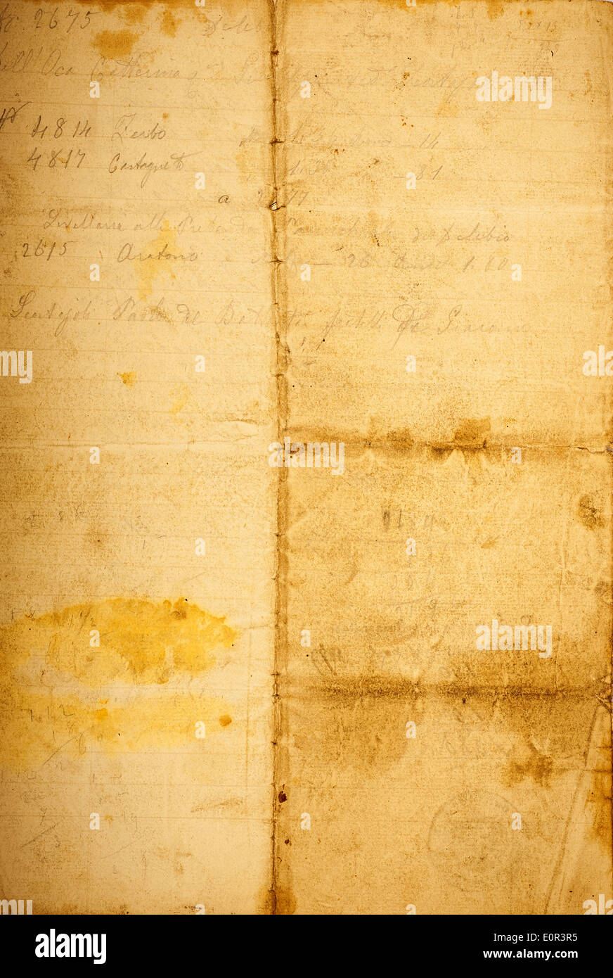 Dirty old parchment with spots and stripes Stock Photo - Alamy