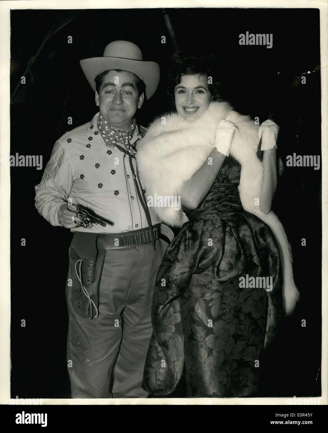 Jan. 24, 1958 - Comedian Tony Hancock - As A ''Cowboy''. Film premiere ...