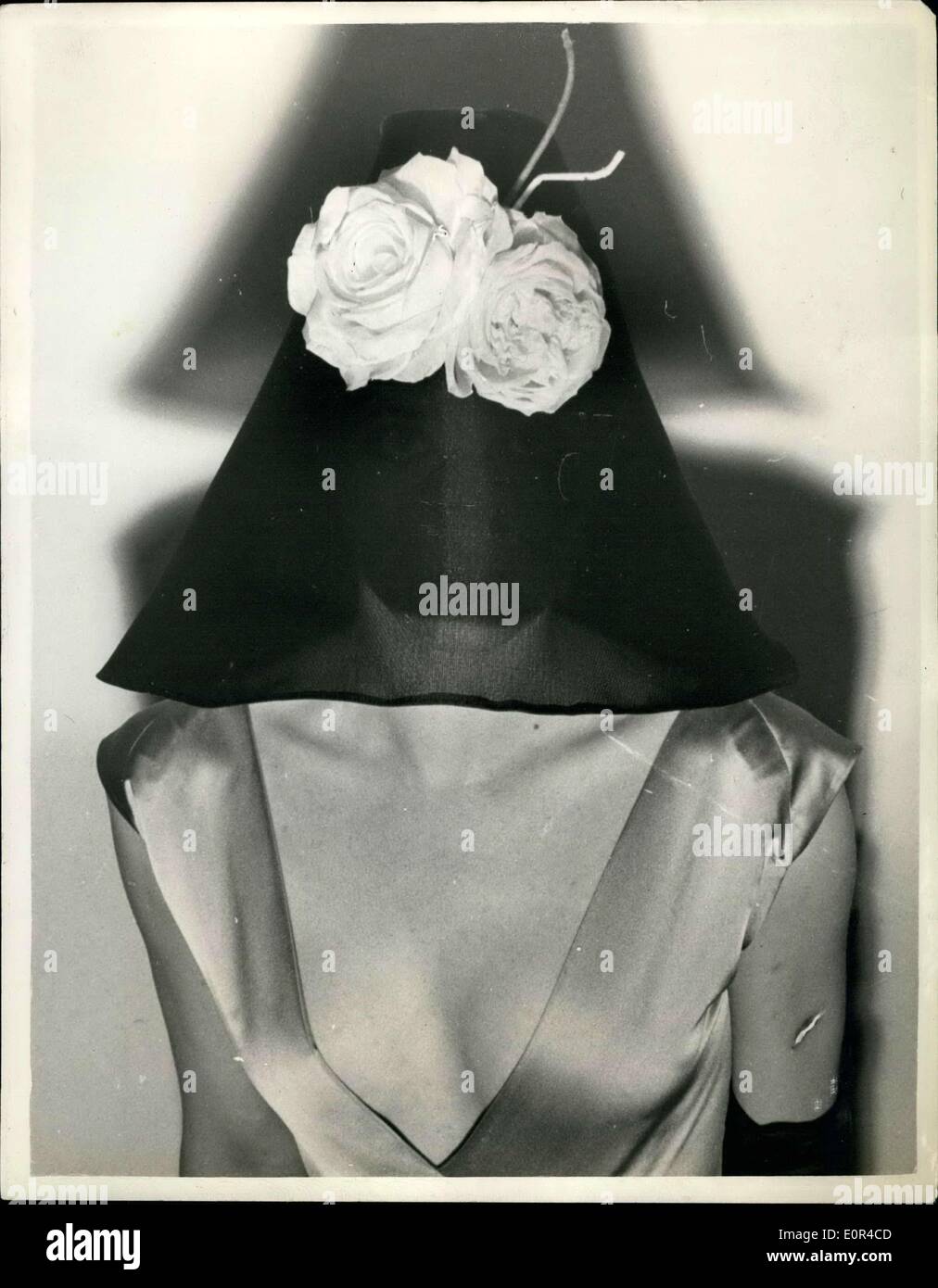 Feb. 02, 1958 - ''The Hidden Face'' Hat Fashion From Paris. The Wearer ...