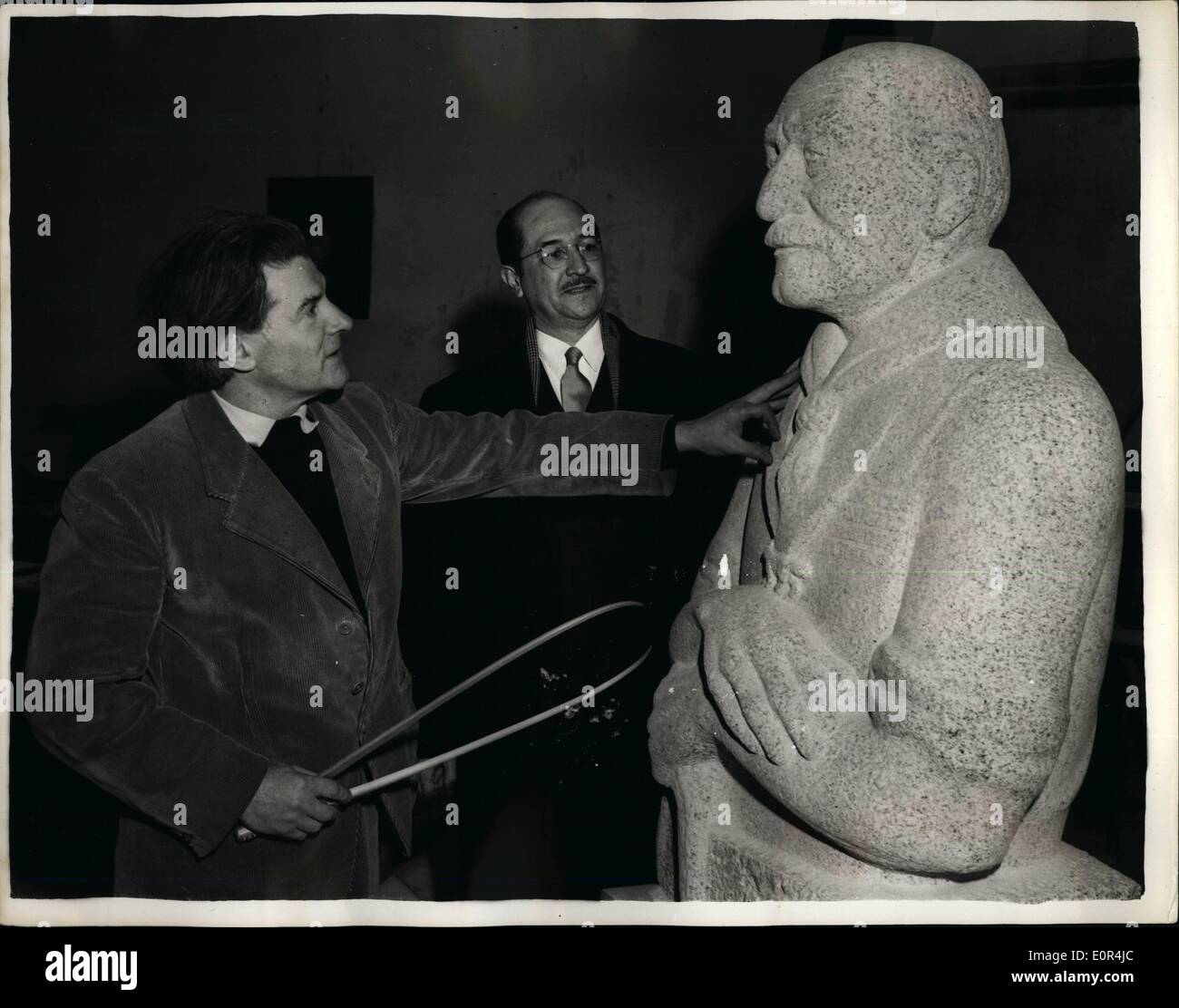 Mar. 03, 1958 - Granite bust of the founder of Scouting completed ...