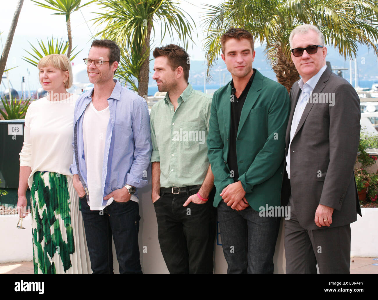 Cannes, France. 18th May 2014. Actress Liz Watts, actor Guy Pearce ...