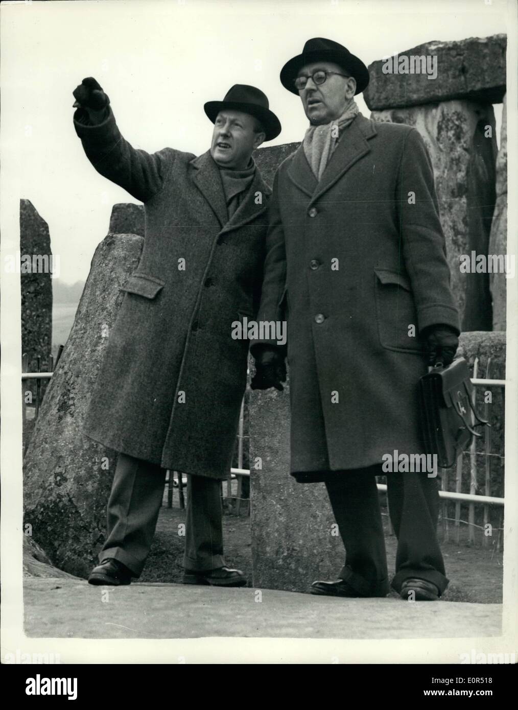 Mar. 03, 1958 - World Commences on Restoration at Stonehenge.: Work on ...