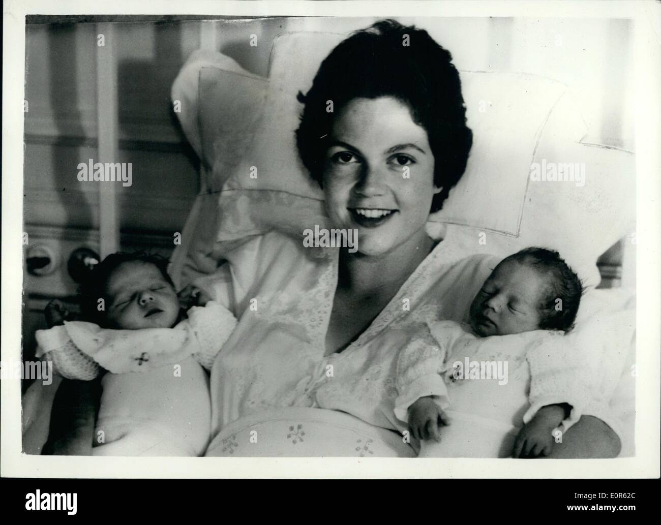 Jun. 06, 1958 - A Princess And Her Twin Sons..Maria Pia with Dimitri ...