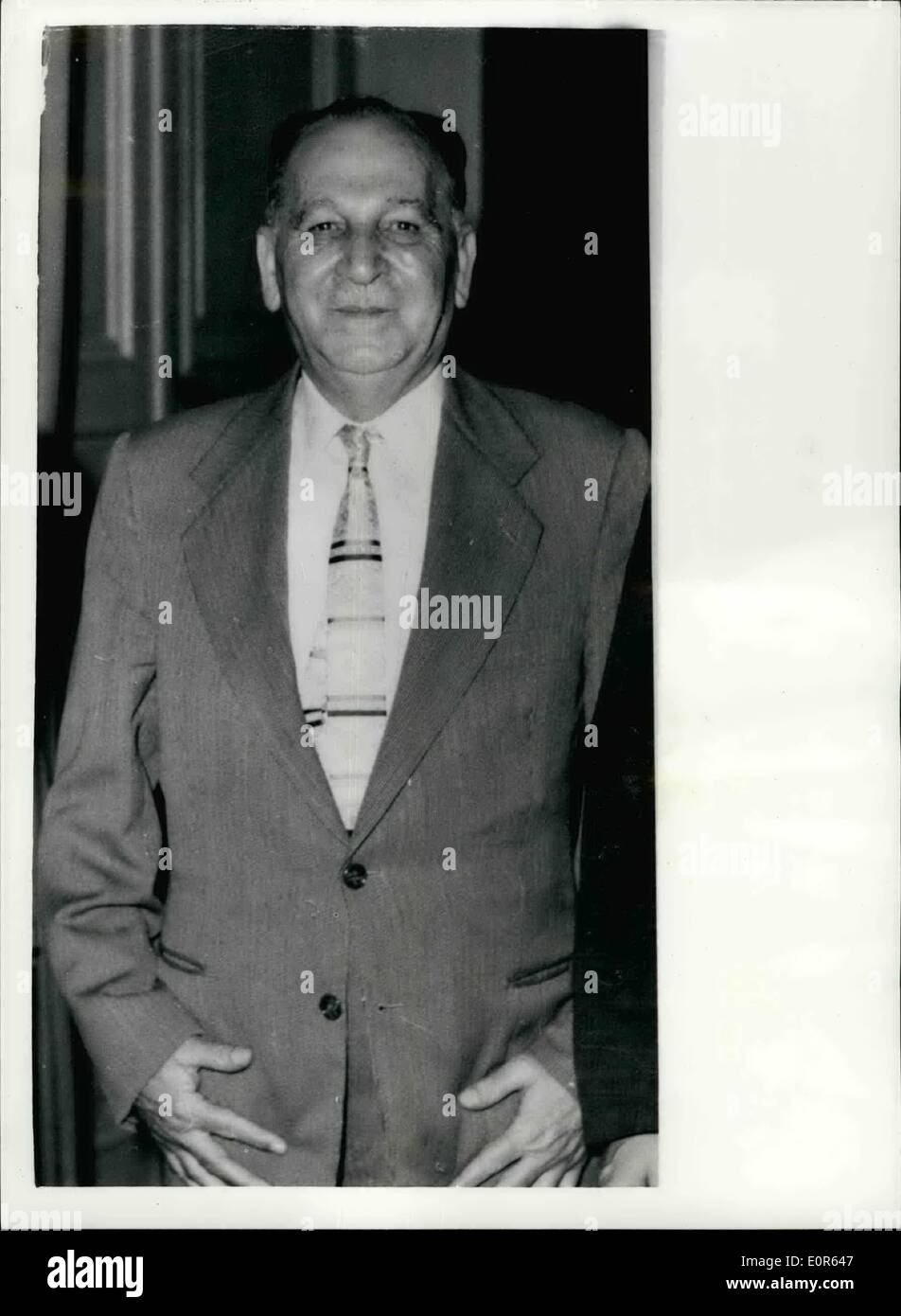 Jun. 06, 1958 - Mr. Sami Solh the Lebanese Premier: Photo shows recent ...