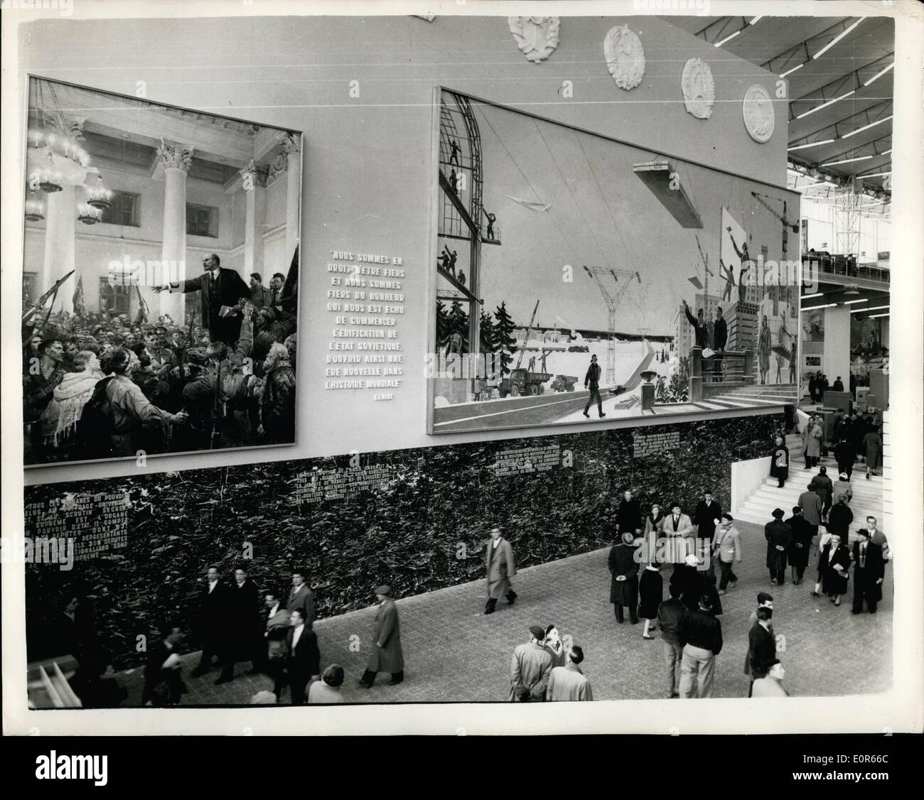 Apr. 04, 1958 - The Brussels International Exhibition murals at the ...
