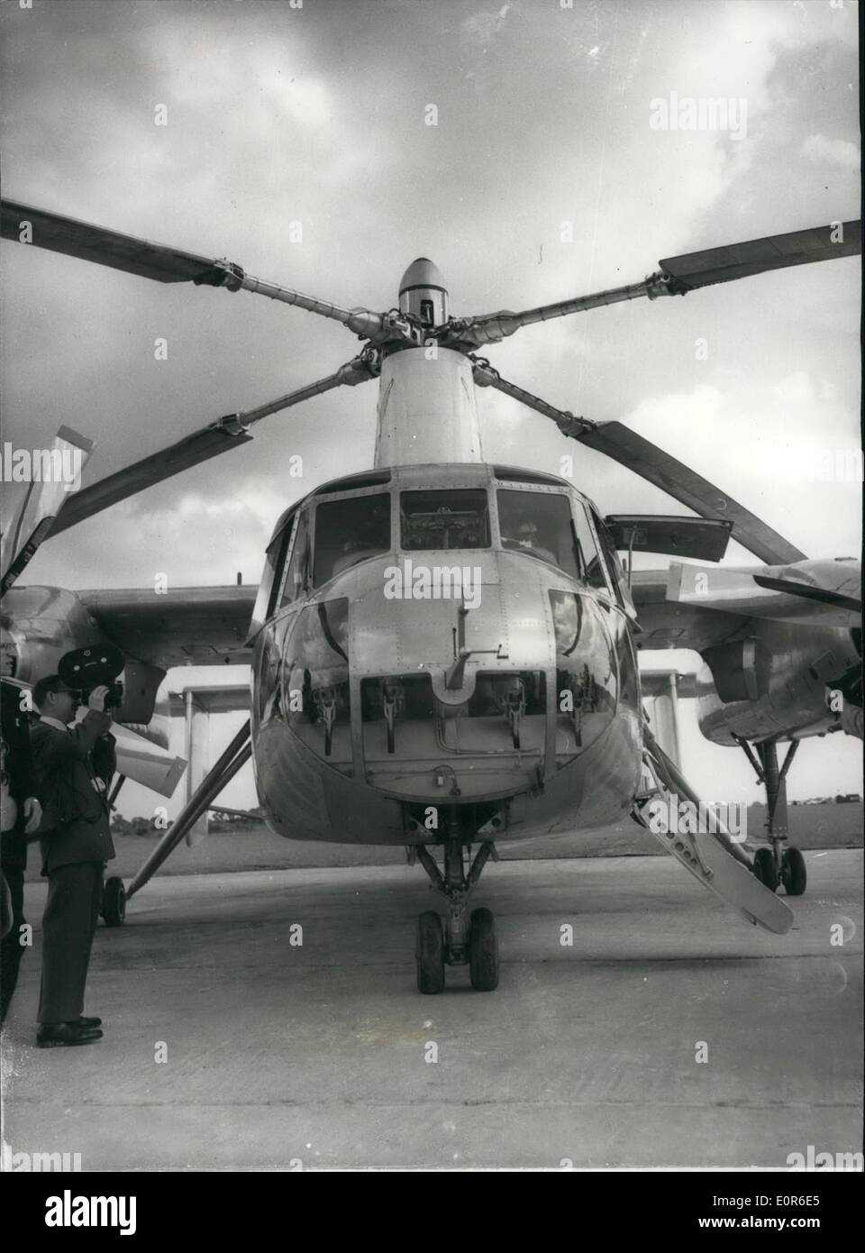Jun. 06, 1958 - Plying demonstration of the fairly Rotodyne. A flying ...